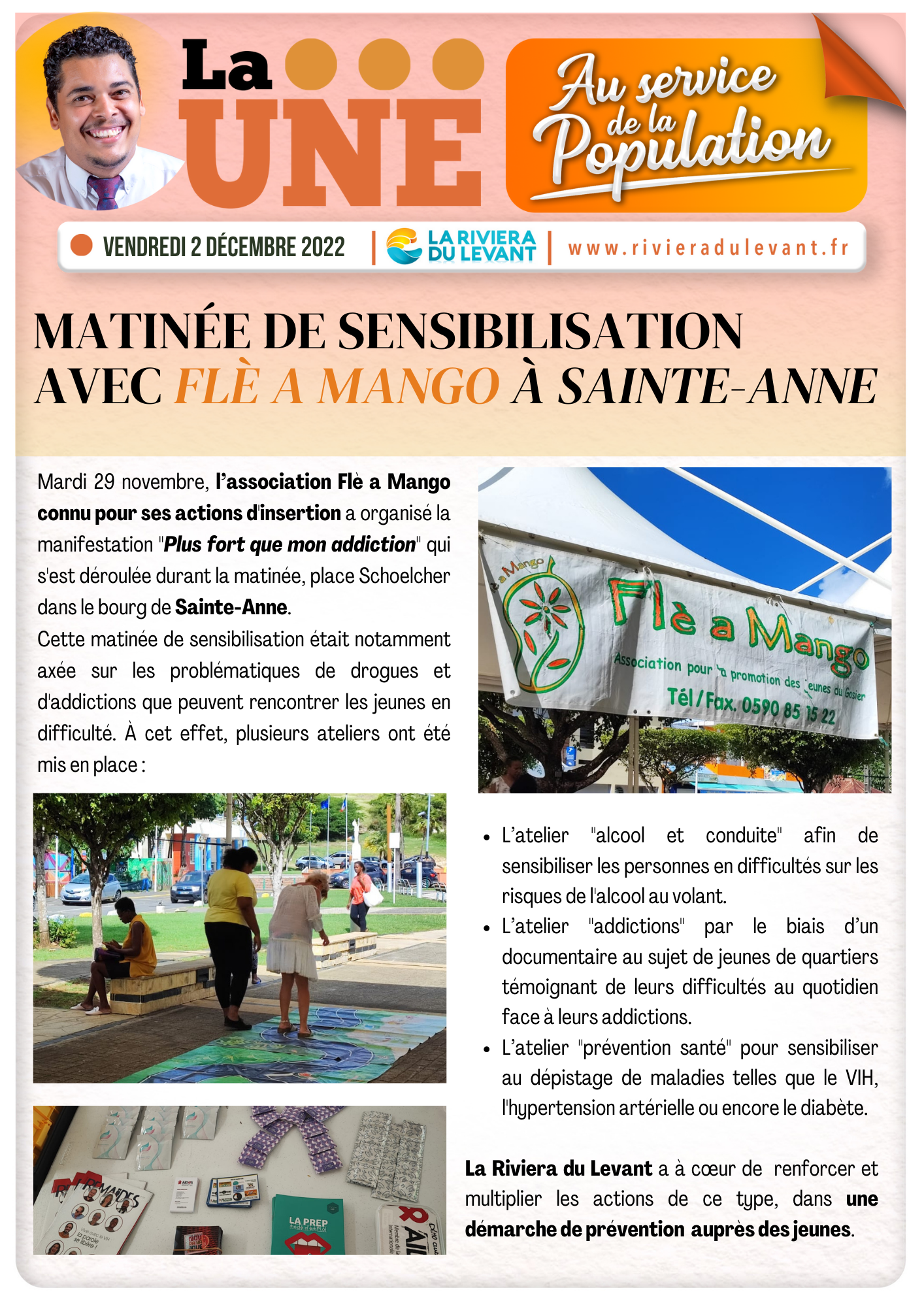 Matinée de sensibilisation avec Flè a Mango à Sainte-Anne