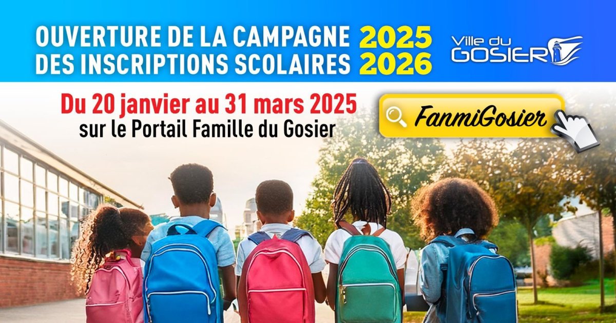 Ouverture campagne des inscriptions scolaires - Rentrée 2025