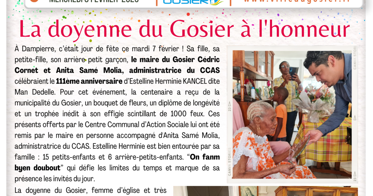 La doyenne du Gosier à l'honneur