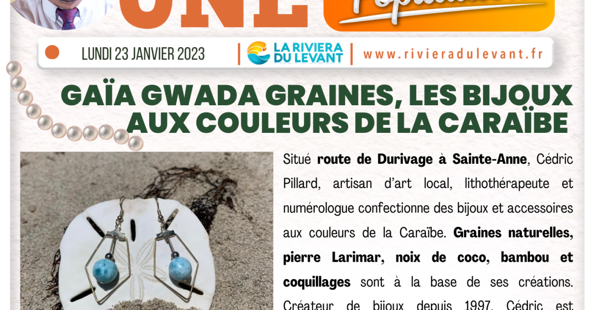 Gaïa gwada graines, les bijoux aux couleurs de la caraïbe