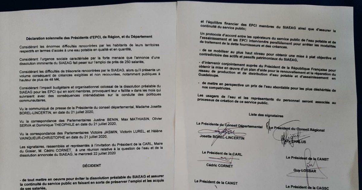 Déclaration solennelle des Présidents d’EPCI, de Région, et du Département