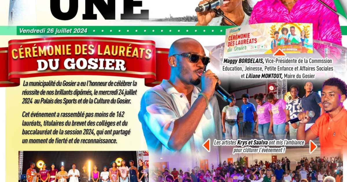 Cérémonie des lauréats du Gosier