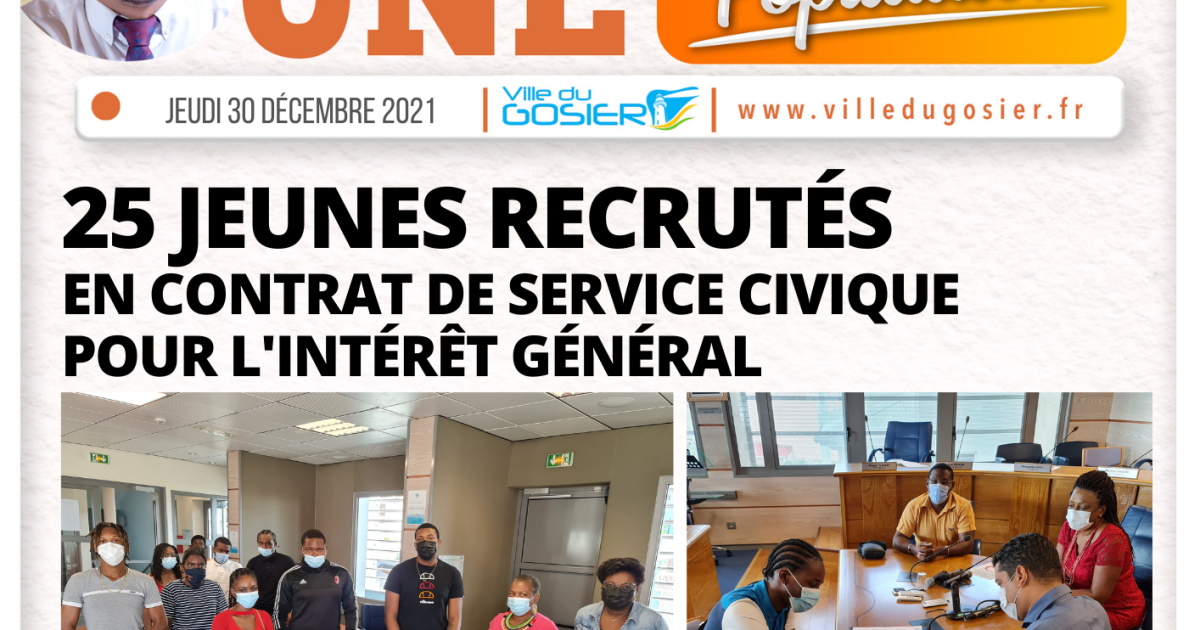 25 jeunes recrutés en contrat de service civique pour l'intérêt général