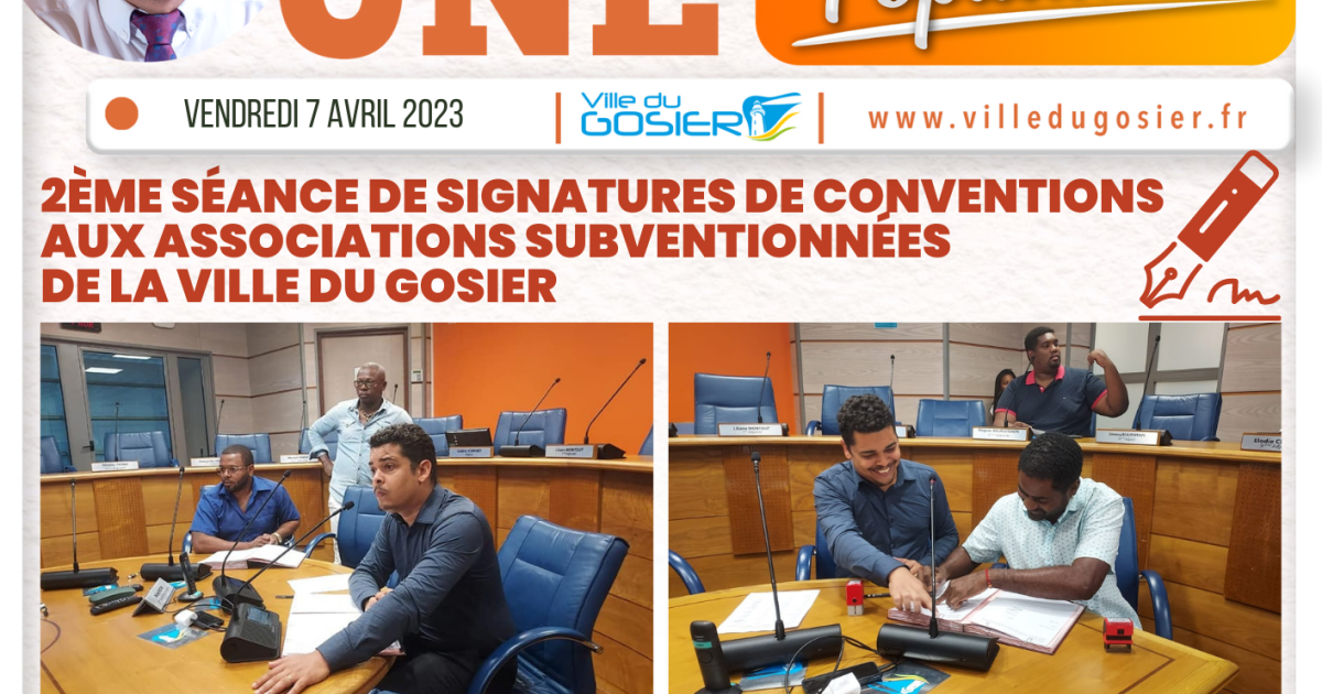 2ème Séance de signatures de conventions aux associations ...